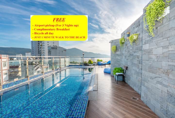 Apartment With Pool Besides The Beach (Cani Hotel) - ダナン 州