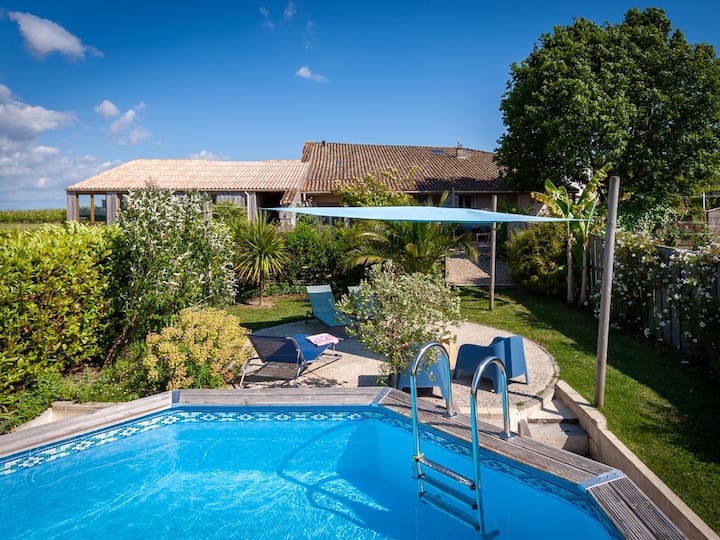 Gîte La Coubre, Strand 12 Km, Uitzicht! Zwembad - Charente-Maritime