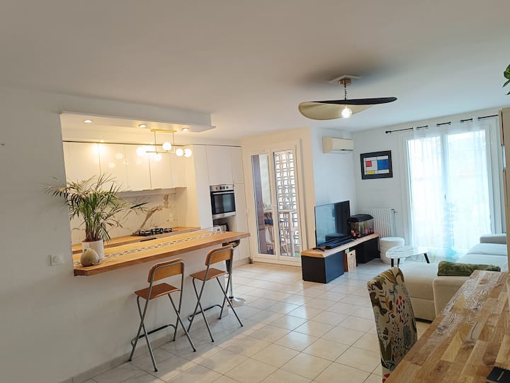 Superbe T3 Clim, 7 Couchages, Ville, Mer, Montagne - Perpignan