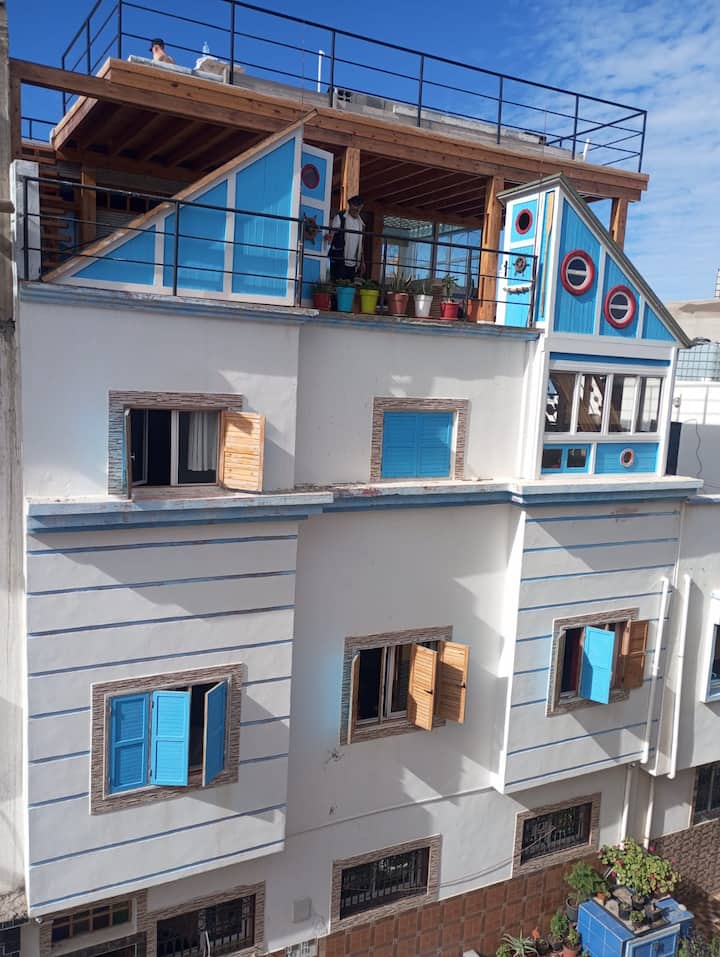 Seaside House. 2nd Floor Flat. Imesouan Bird's Eye - Imsouane