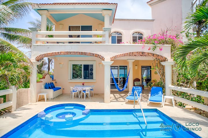 Comfortable And Spacious Oceanfront Villa With A Pool And Much More! - Akumal