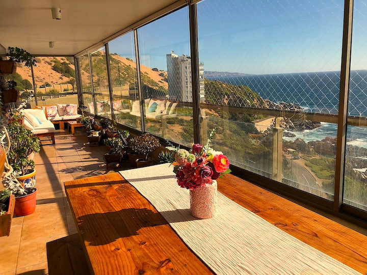 Departamento 140 M2 Frente Al Mar 1 Línea Equipado - Chile