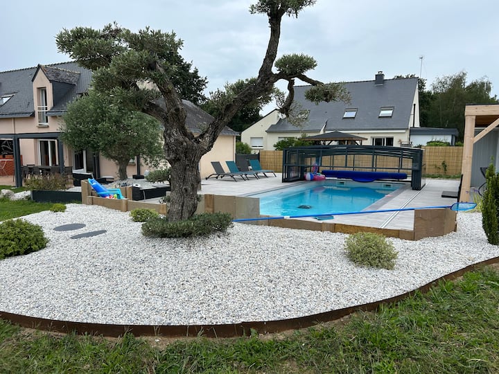 Maison Mitoyenne Piscine Privée - Damgan