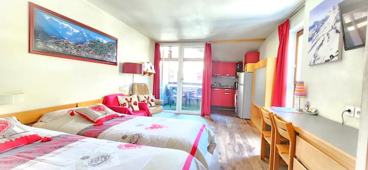 Brides Studio Adonis 3* Proche Cure & Thermes+pk - Brides-les-Bains