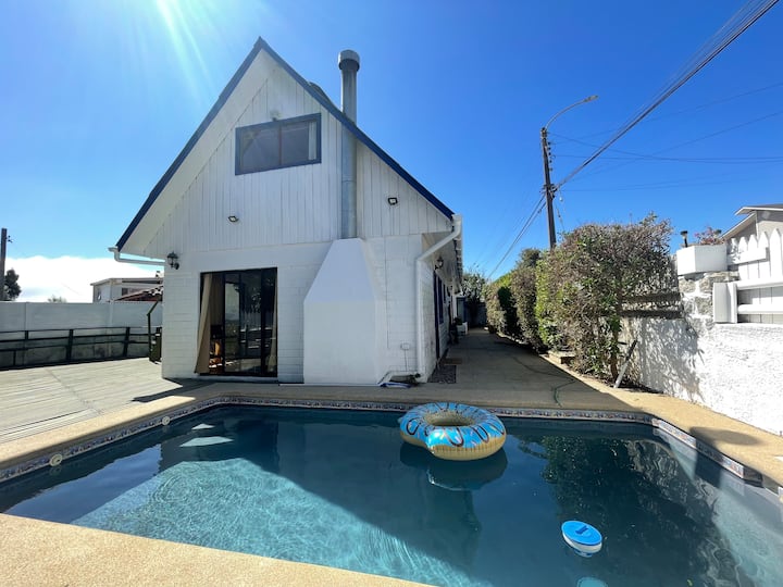 Preciosa Casa Con Vista Al Mar - Algarrobo