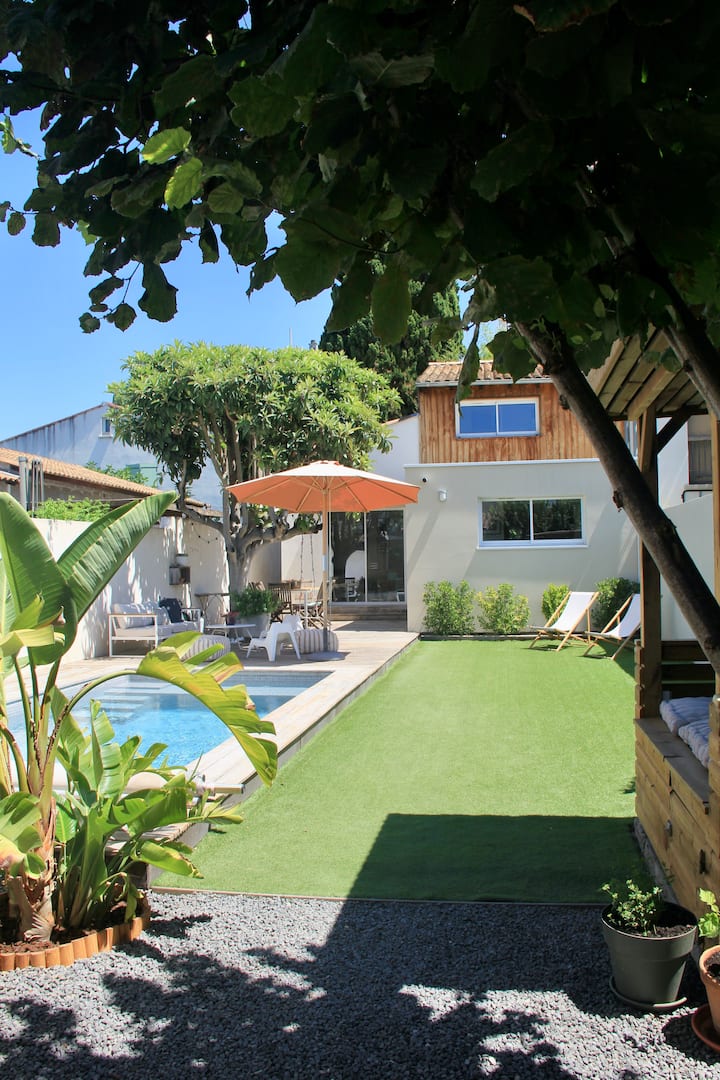 Familyfriendly House With Pool Close To Citycenter - Montpellier