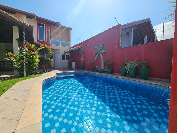 Relaxe Num Sobrado Com Piscina - Oásis Peruíbe - Peruíbe