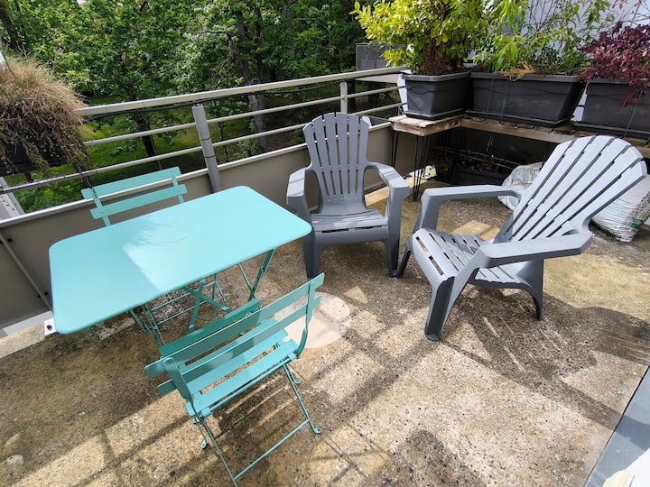 T2 De 45m2, 2 Terrasses à Ciel Ouvert, Parc Boisé - Tours