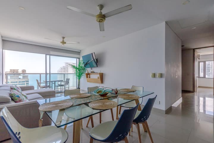 33 Floor 3 Bedroom Modern Apartment -Amazing View - Cartagena