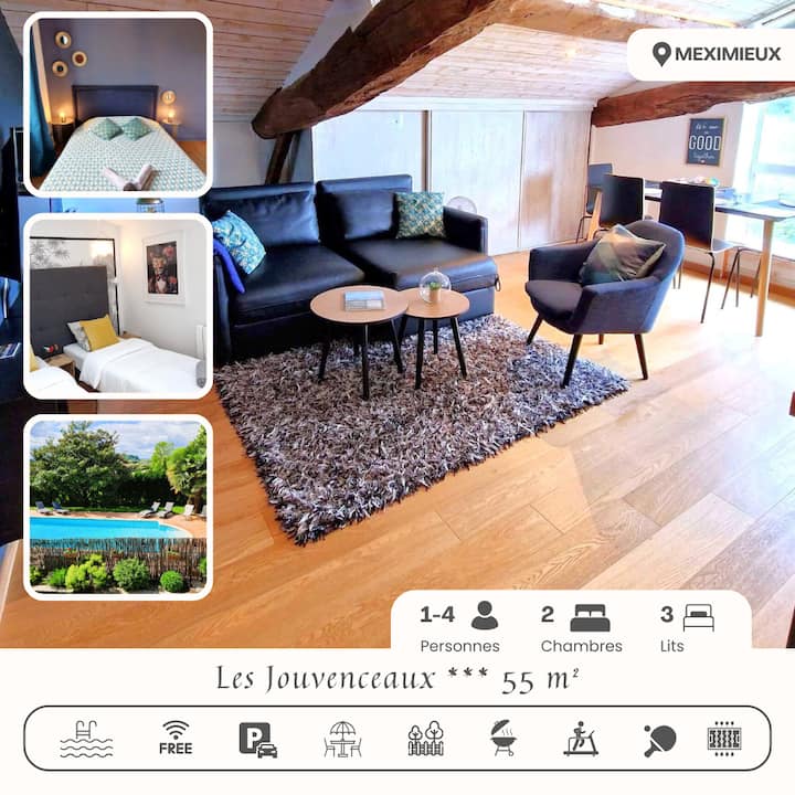 Les Jouvenceaux 2ch Proche Pérouges Cnpe - Piscine - Meximieux