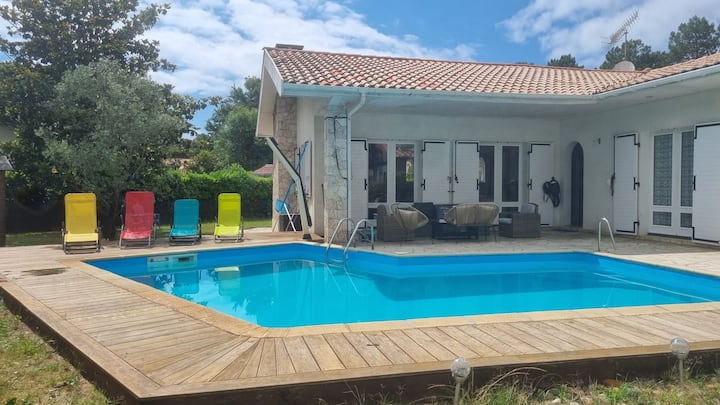 Hiztegui - Villa Avec Piscine à 5 Min Des Plages - Mimizan