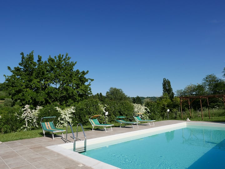 Komfortable Suite Mit Küche Und Pool Im Ferienhaus Von Den Stränden Entfernt - Pesaro