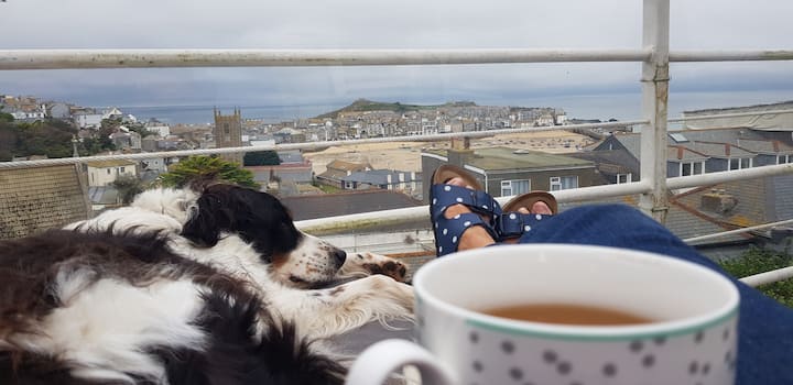 Tam's Little Blue Cottage - Views, Dogs, Garden - Carbis Bay