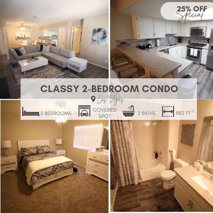 Spring Mountain · 35% Off Fall Special - Classy 2 Bedroom Condo! - Las Vegas, NV