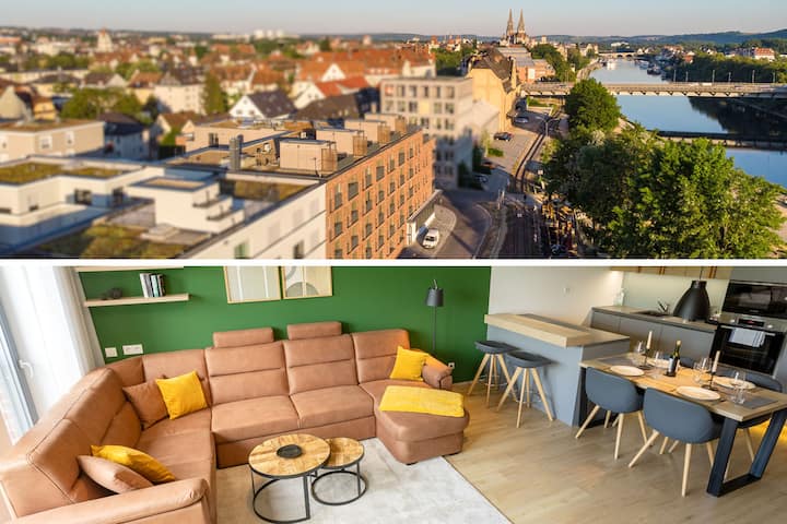 Premium 2 Raum Apartment, Klimaanlage, Donaublick - Regensburg