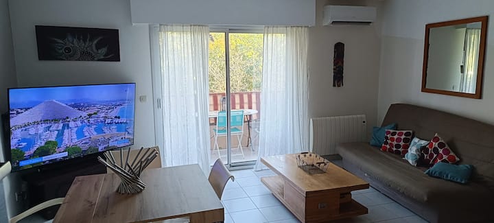 Duplex 4pers Piscine Terrasse Prkg Bord De Plage - Villeneuve-Loubet