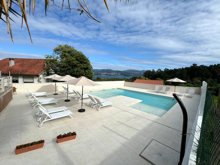 Naturmar 2/4 Personas,  Jardín, Piscina Y Barbacoa - Pontevedra