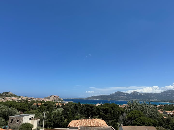 Duplex 1er éTage D'une Villa - Piscine & Vue Mer - Calvi