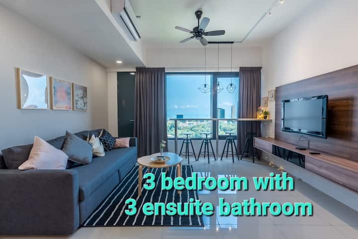 Spacious 3brdualkey Seaview@ Macalister Georgetown - Penang Island