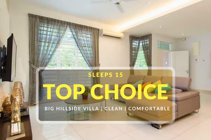 5-star Big Hillside Villa. Sleeps 15. Great Price! - Tanjung Bungah