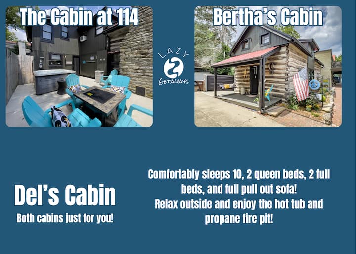 Del's Cabin: River Retreat Sleeps 10 W/ Hot Tub - Georgetown, OH