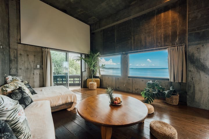 Glamping At Oceanfront Villa. Bbq And Firepit. - Okinawa