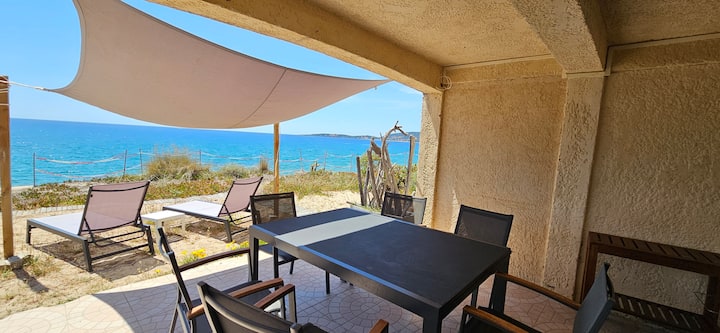 T3 Paradisiaque Sur La Plage, Les Pieds Dans L'eau - Olmeto