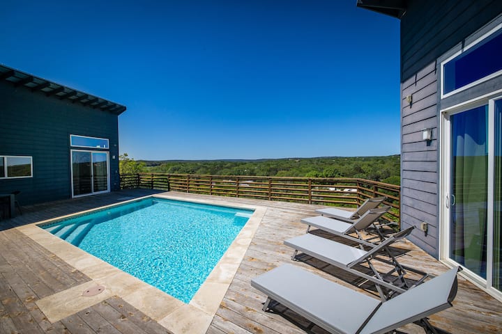 Skyhouse Guadalupe Azul +Cliffside+private Pool - New Braunfels, TX
