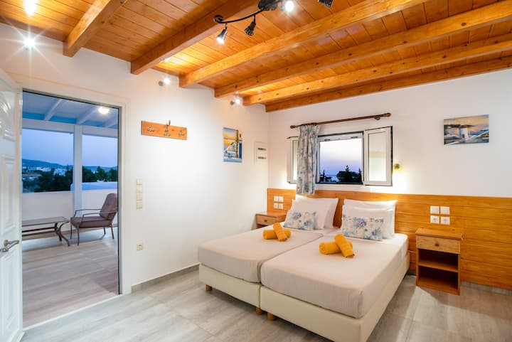 Sea View Panoramic Third Floor Deluxe Double Room - Paros
