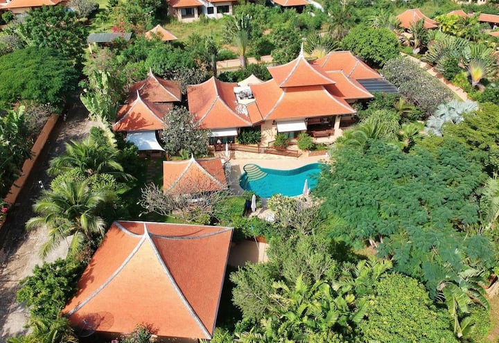 Villa Malee Garden Salzwasserpool, Hausmaid - Sam Roi Yot
