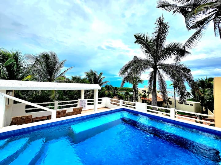 Hermosa Villa Con Acceso A La Laguna Yalkú, Akumal - Akumal