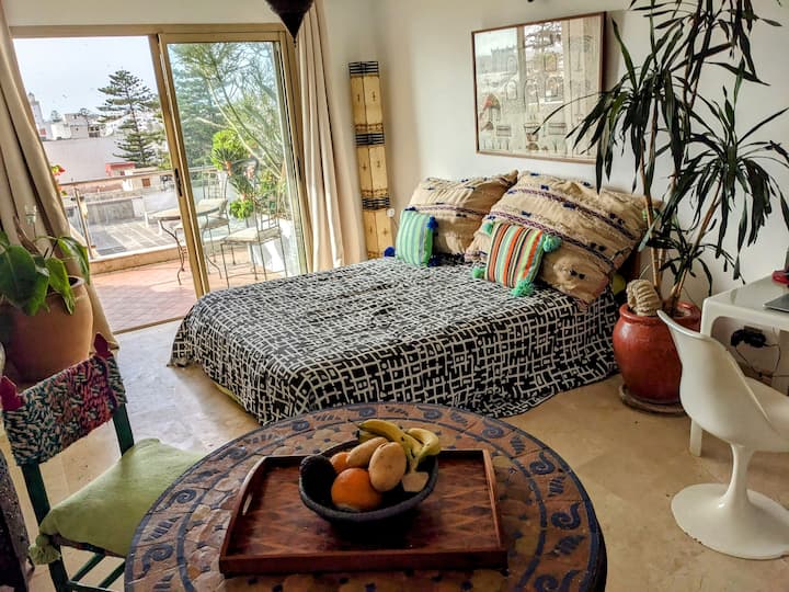 Grand Studio Vue Sur Mer Proche Du Port Et Médina - 索維拉