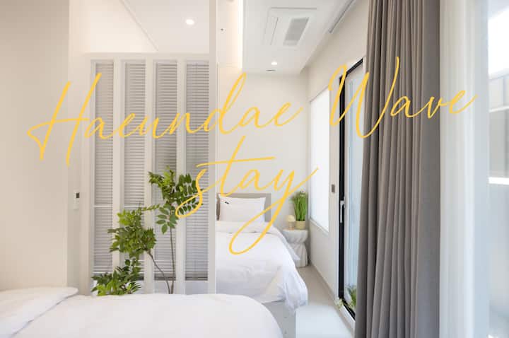 [해운대 해변 3분] 4인 숙소 / 지하철 7분 / 해운대 중심가 / 풀옵션 / 퀸침대2개 - Busan