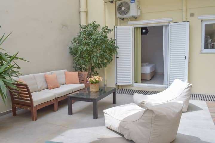 I1. 2bdr,garden,7' Beach,oldtown - La Canée