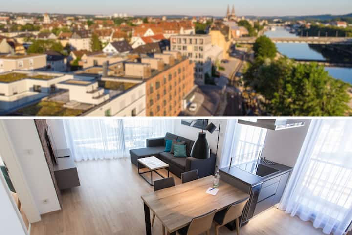 3-zi.-apt, Neubau, Balkon, Zentral, Donaublick - Regensburg