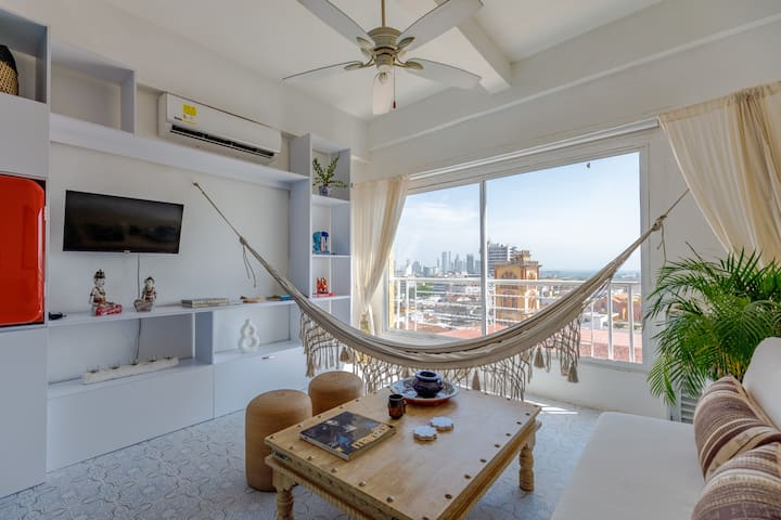 Sea And City View Apt In Historic Walled City - Cartagena