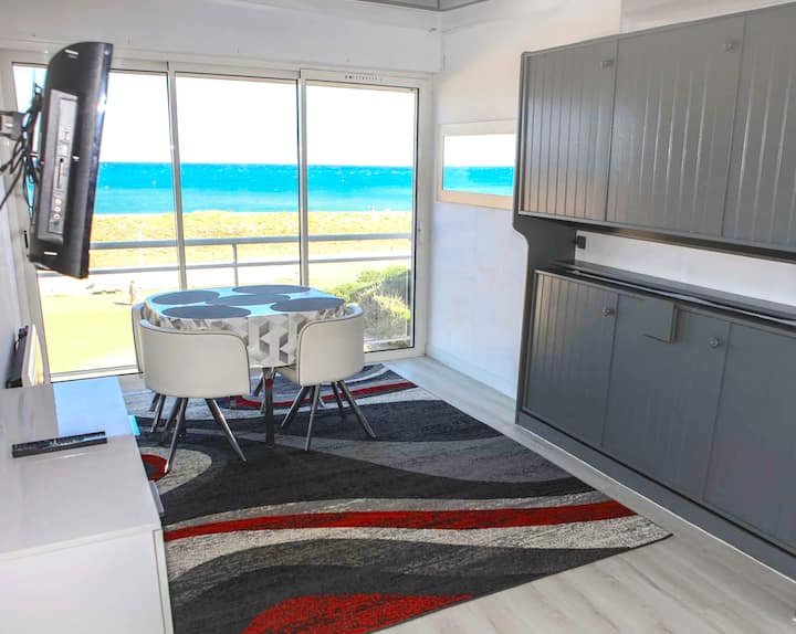 Studio Vue Mer Acces Direct A La Plage+parking - Le Barcarès