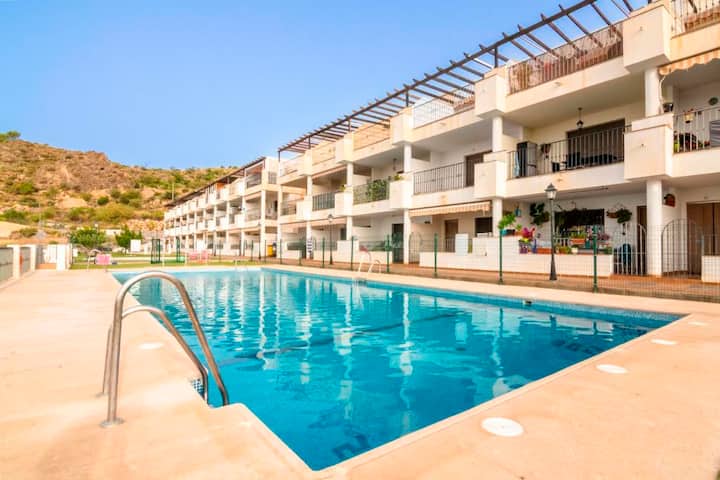 Acogedor Apartamento Con Terraza Y Vistas Al Mar - Alhama de Almería