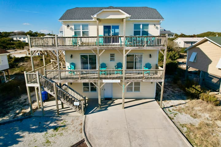 Ocean Views, Private Pool, Sleeps 15, Easy Beach Access, Dog Friendly - North Carolina