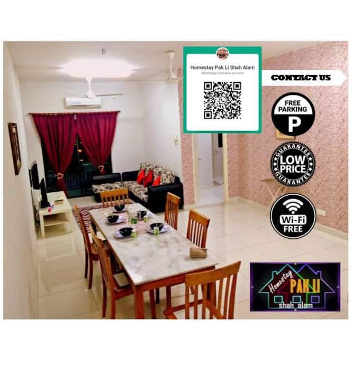 Paklihomestay Seksyen 7 3br 3aircon Wifi Near Uitm - Shah Alam