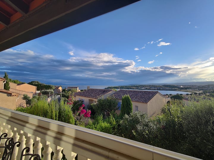 Maison Avec Très Grande Terrasse Vue Sur L'étang - Leucate