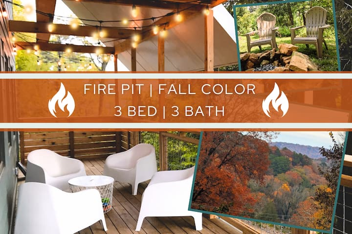 St. Elmo Oasis: Modern | Colorful | Fire Pit | 3bd - Chattanooga, TN