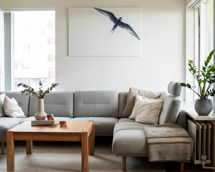 Bright 2-bedroom Seaside Apartment Near Downtown - Reykjavik