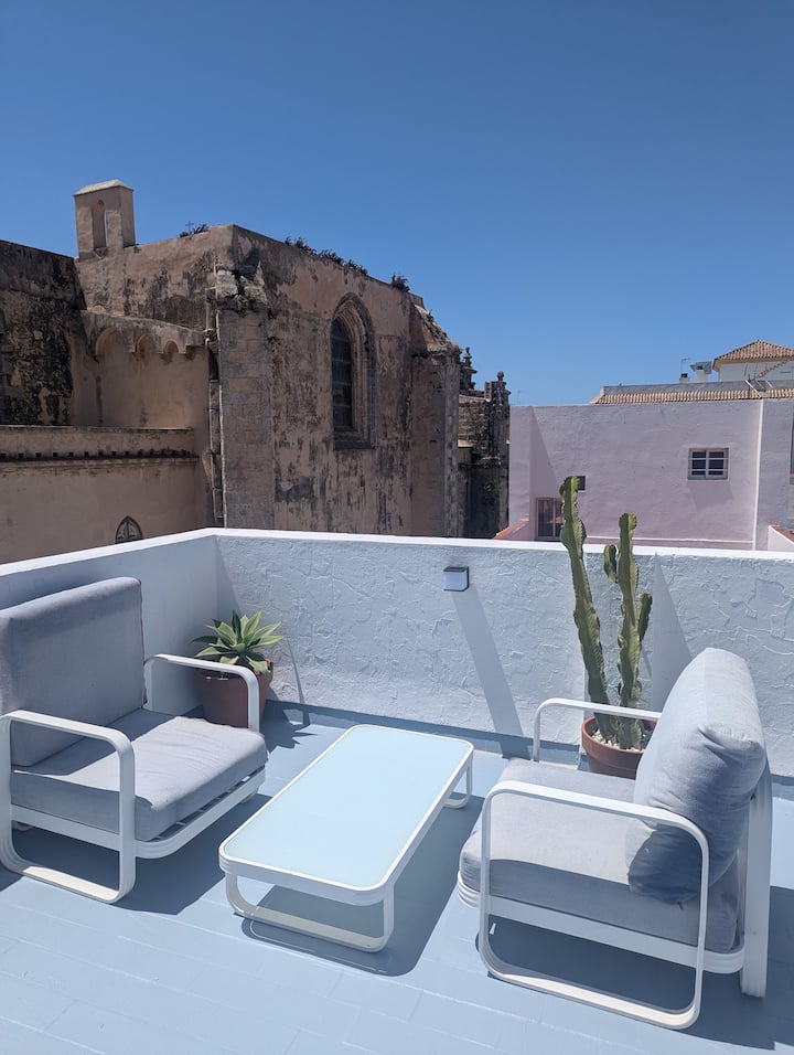 Bright Top Floor Apartment, Old Town, With Terrace - Tarifa