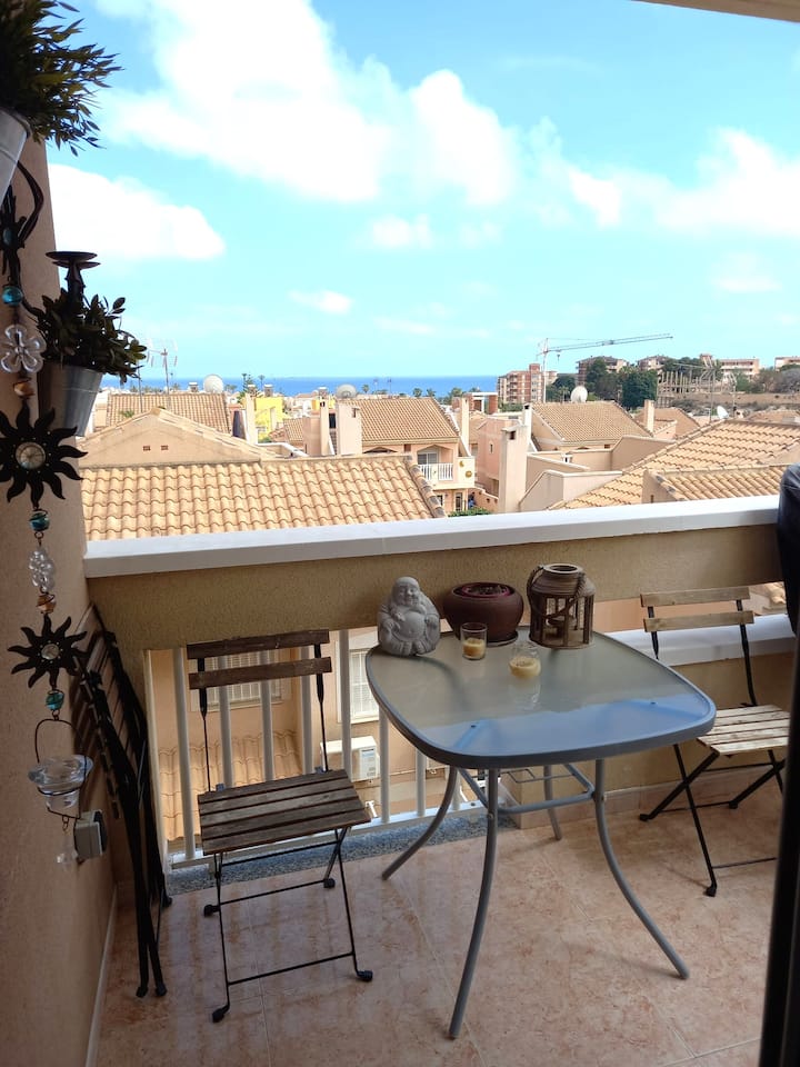 Private Apartment, Stunning Sea View, Roof Terrace - Puerto de Mazarrón