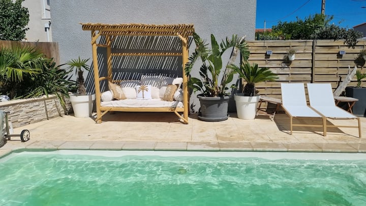 Villa De Standing Au Calme Avec Piscine - Le Barcarès