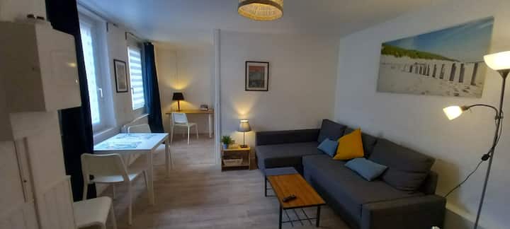Studio 34m2, Coin Chambre, Linge - Ménage Compris - Dieppe