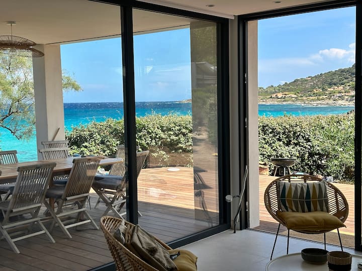 Villa Front De Mer Sur La Plage De Sant Ambroggio - Calvi