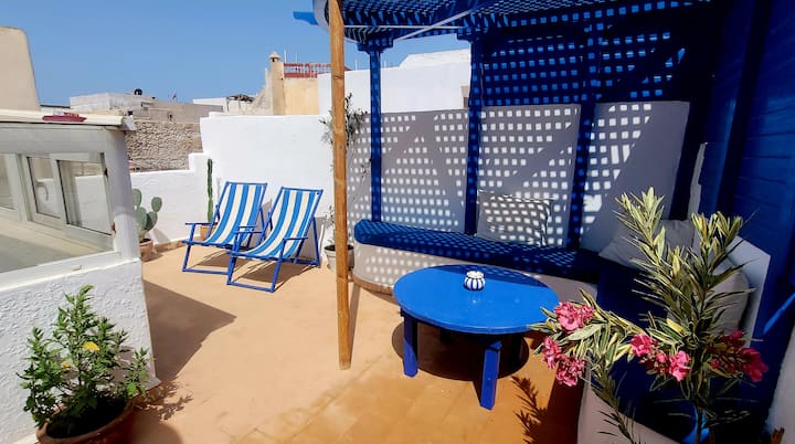 3 Chambres + S D B, Wifi, Terrasse, Salon, Cuisine - Essaouira