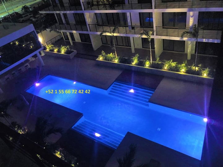 A101 Cute/luxurious Apartment Ground Floor, 6 Pers - Cancún